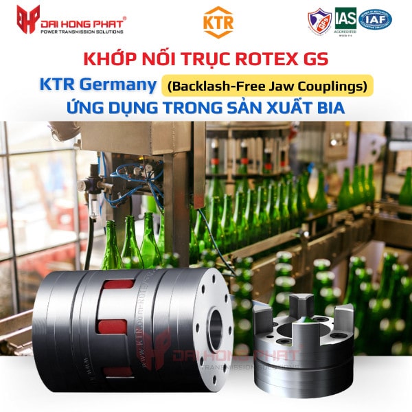 KHỚP NỐI TRỤC ROTEX GS KTR GERMANY ỨNG DỤNG TRONG SẢN XUẤT BIA - Dai Hong Phat Corp